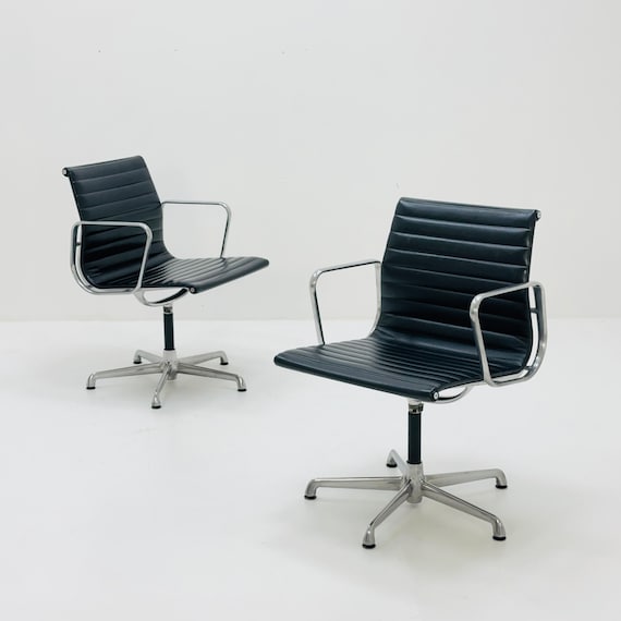 1 of 2 Charles Ray Eames office desk Chairs with Arms by ICF Italy 1980s Etsy