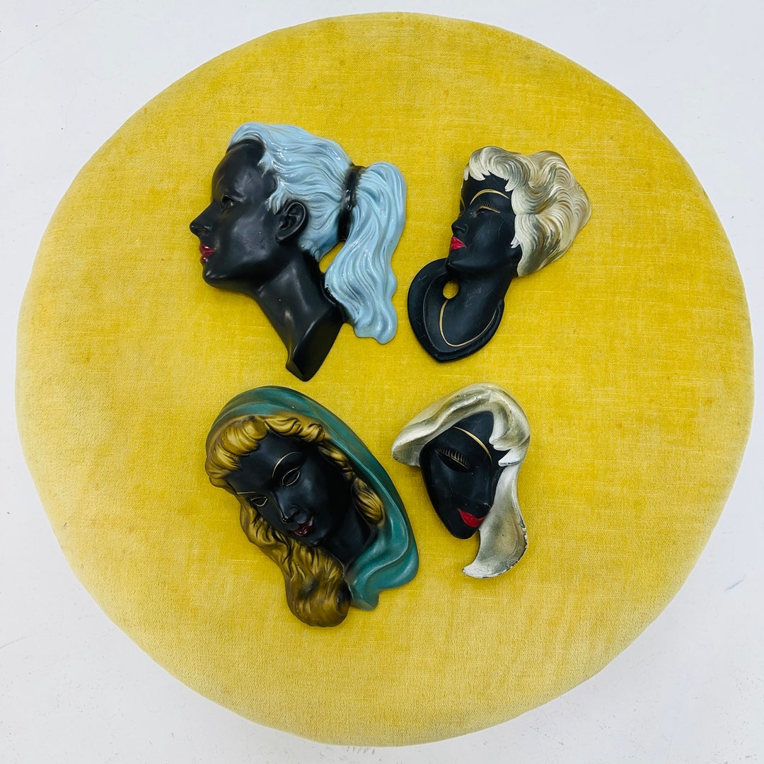 Mid Century Wall Masks Women Faces 1950s, Germany - Etsy