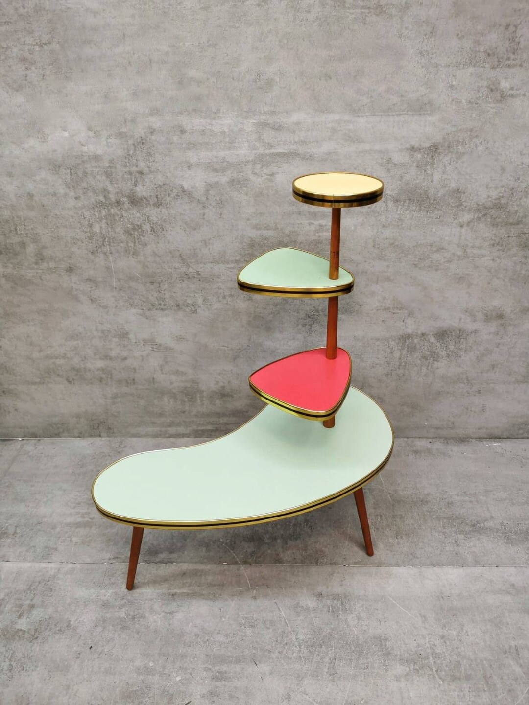 BIG German Plant Stand, Colorful Vintage Mid-century Minimalist Indoor ...