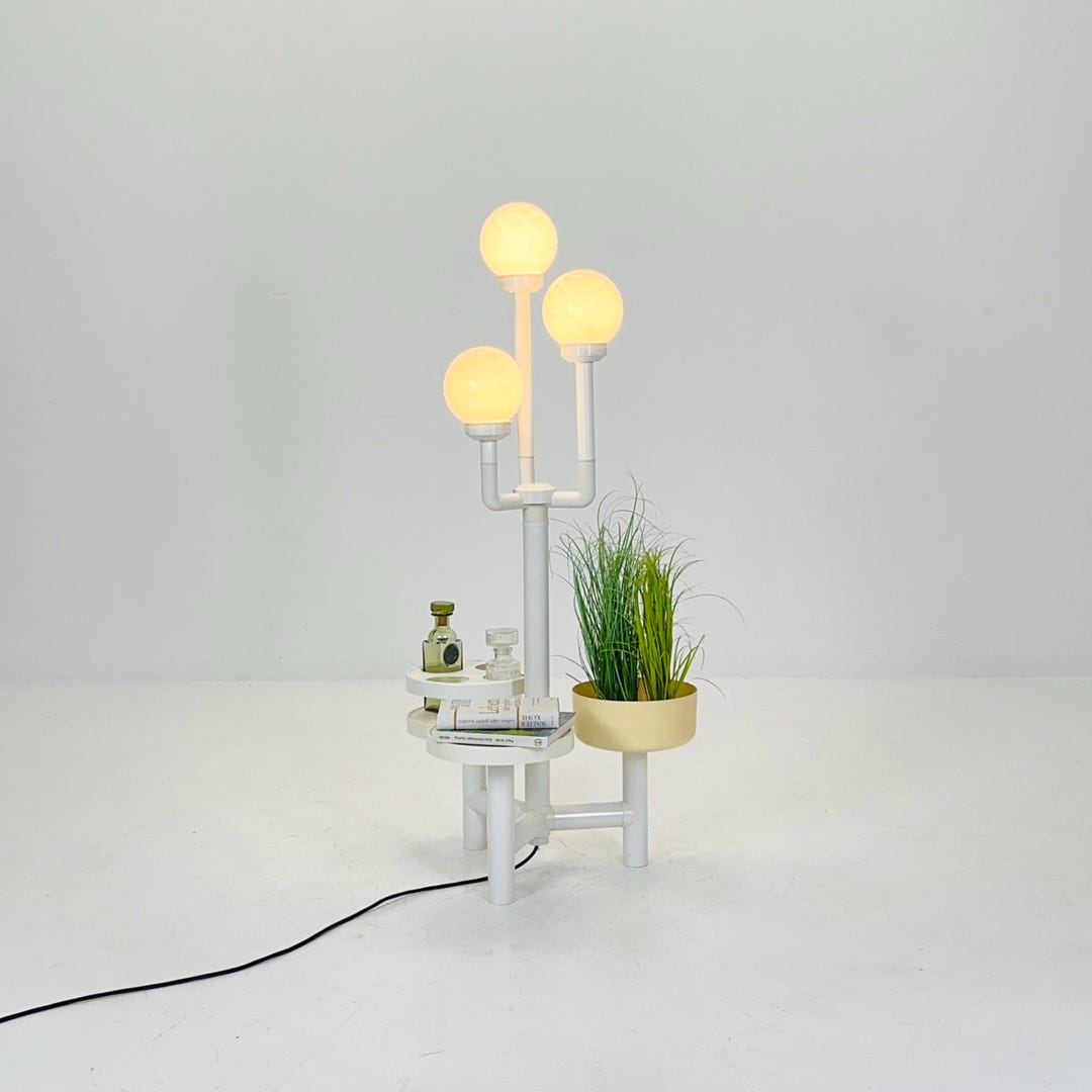 Mid-century Space Age Floor Lamp & Side Table Chantal No. 8925 YPMA BV ...