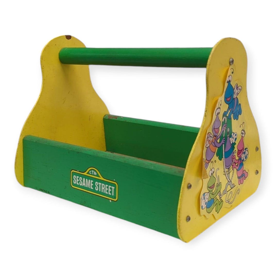 Vintage Wooden Sesame Street Toolbox Feat. Twiddlebugs - Etsy
