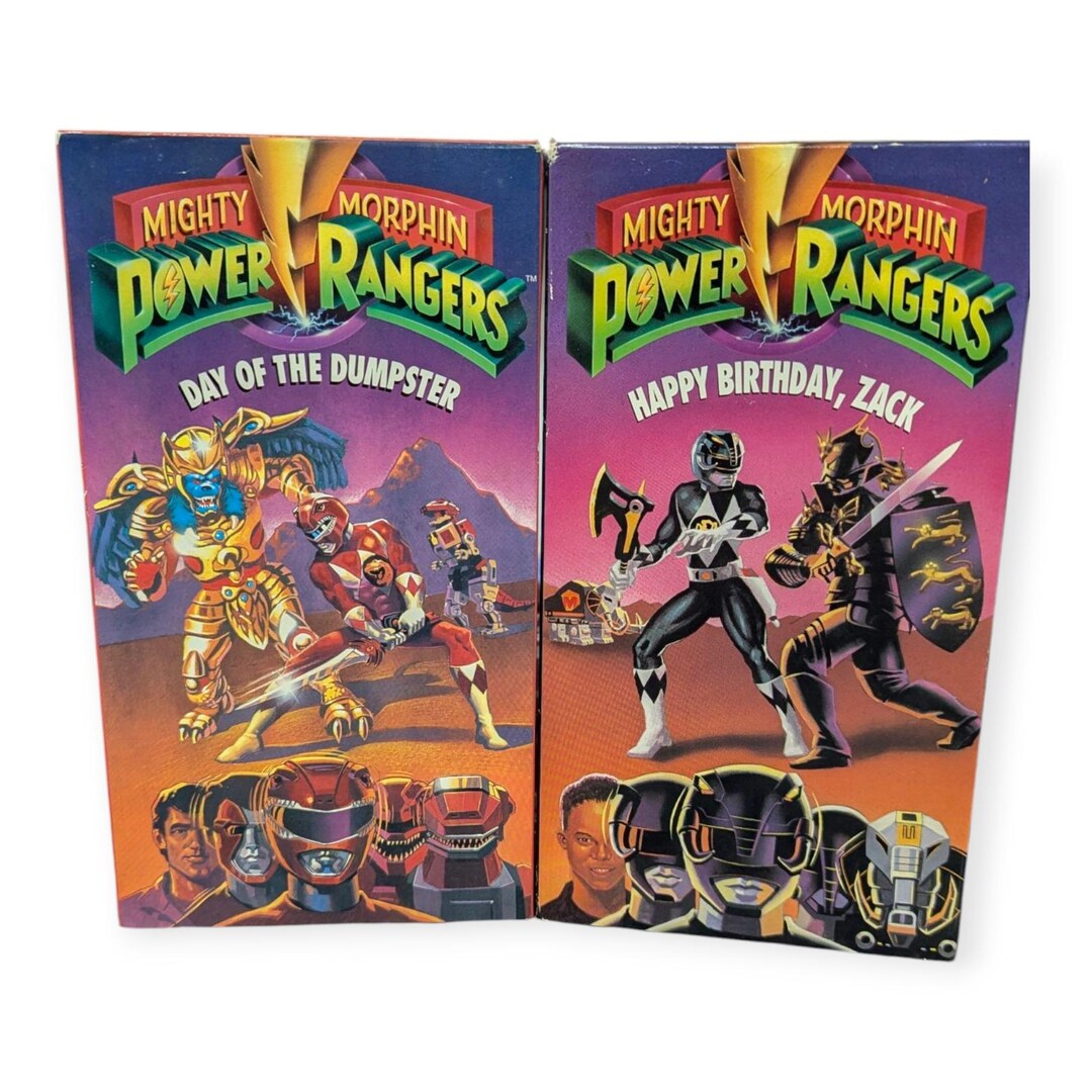Mighty Morphin Power Rangers VHS Lot - Day of the Dumpster & Happy ...
