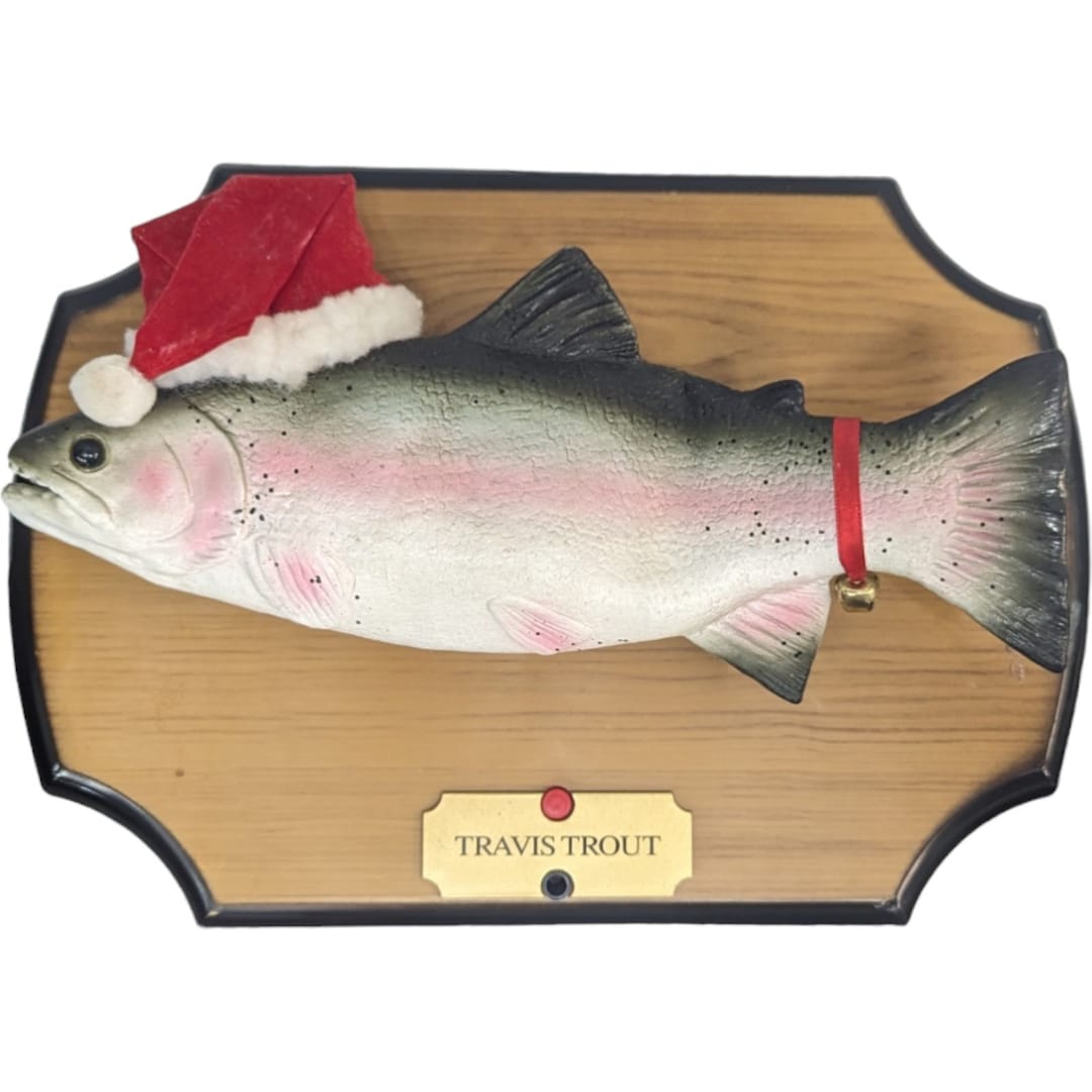 Gemmy Travis Trout Singing Animatronic Fish Wall Decor - Christmas ...