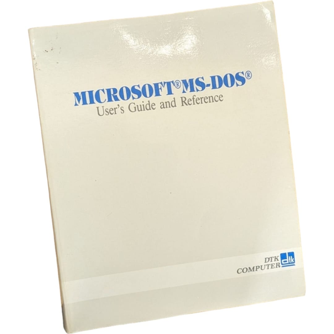 Microsoft MS-DOS 4.0 User's Guide and Reference DTK Computer 1988 - Etsy