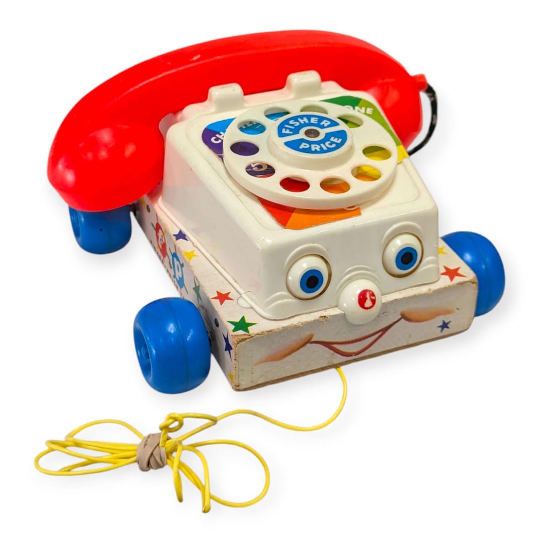 Vintage 1961 Fisher Price Chatter Telephone Phone Pull Toy W/ Moving ...