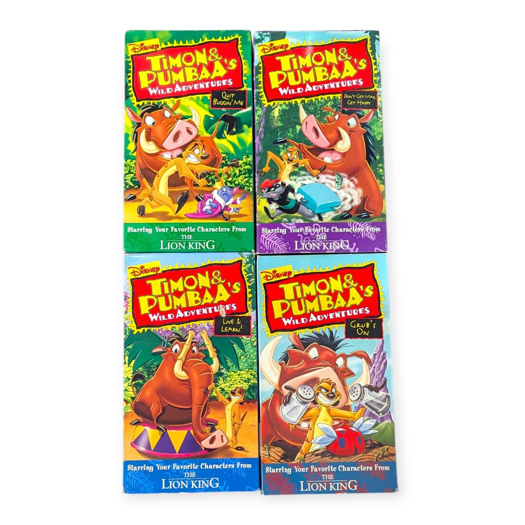 Lion King Timon & Pumbaa Wild Adventures VHS Lot 4 Tapes Tested - Etsy UK