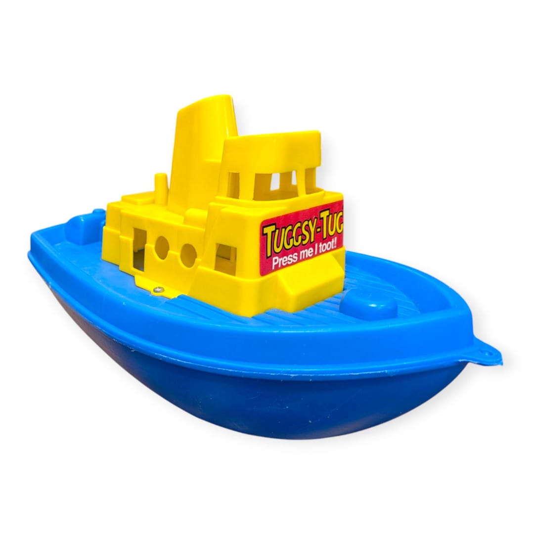Vtg 1977 Blue Tuggsy Tug Boat - I Toot, I Float - Bathtub & Pool Toy - Etsy