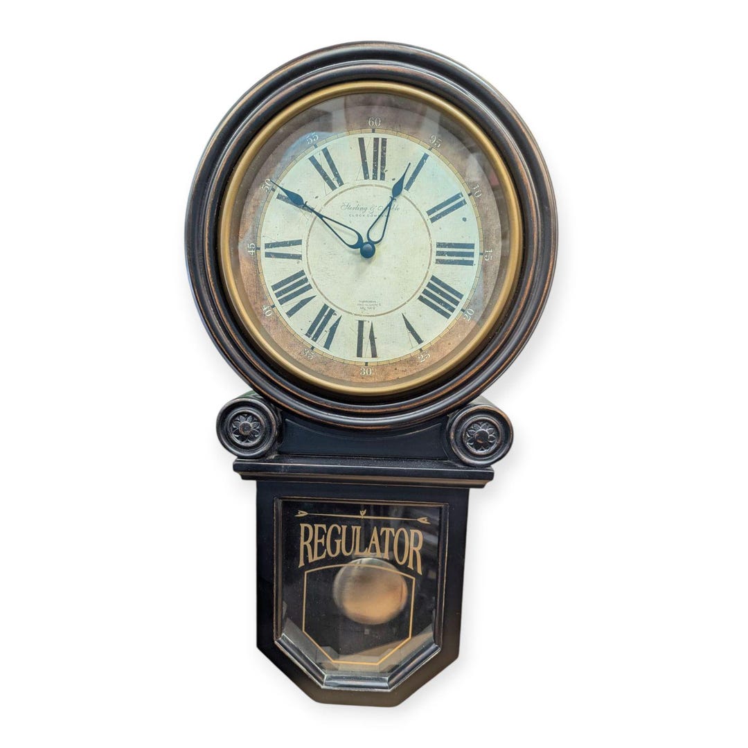 Sterling & Noble Regulator Pendulum Wall Clock - Working - Serial ...