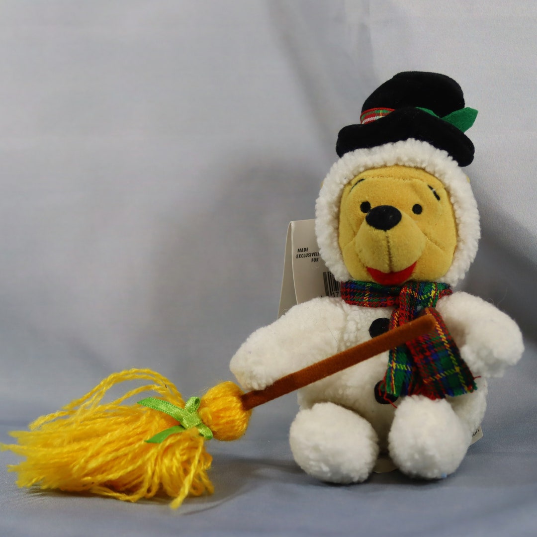 Vintage Winnie the Pooh Snowman Bean Bag Plush Toy Disney Store/disney ...