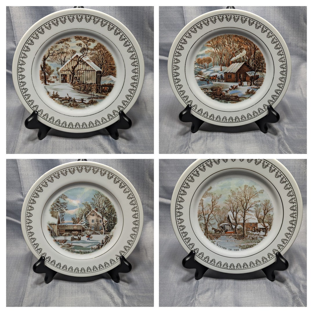 Vintage Roy Thomas Collection of Currier & Ives Winter Scenes ...