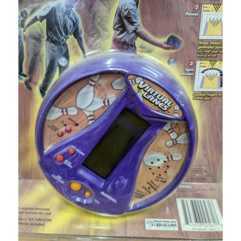 Vintage Radica Virtual Lanes Bowling Electronic Handheld Motion Game ...