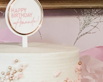 Circle Cake Topper | Etsy