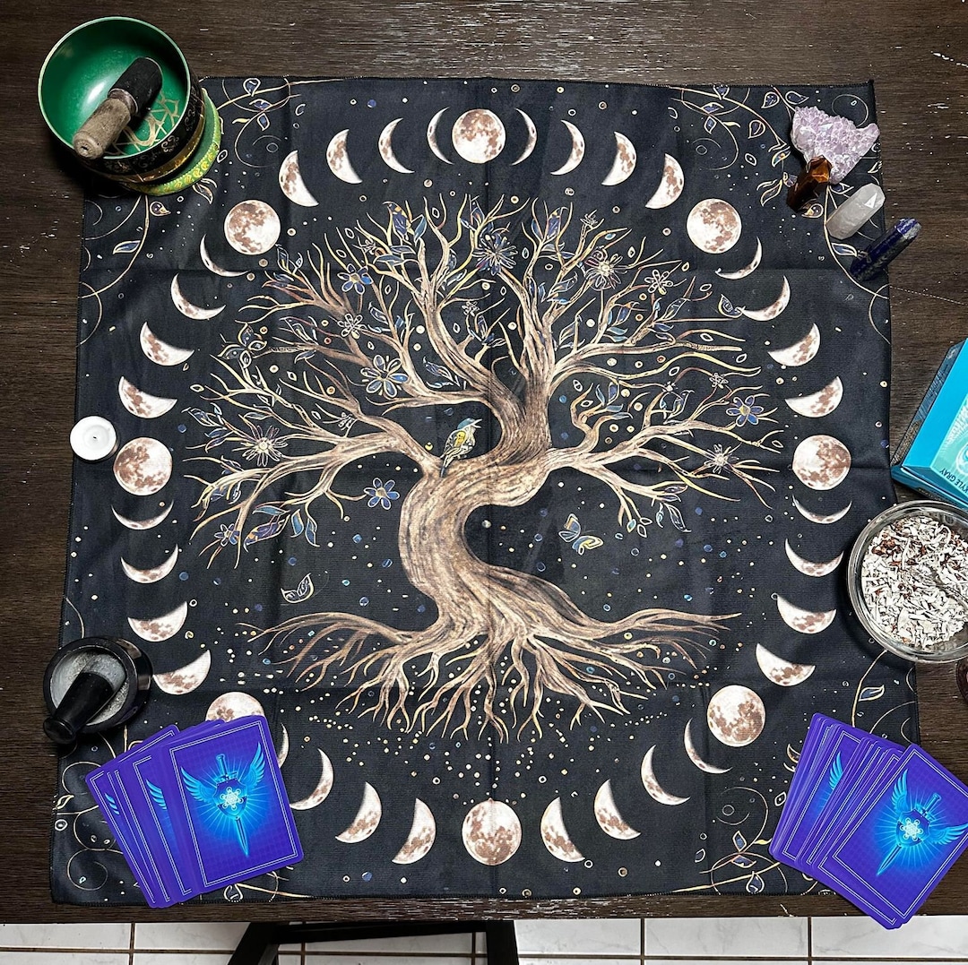 Tree of Life Moon Phase Tarot/altar/divination Cloths - Etsy