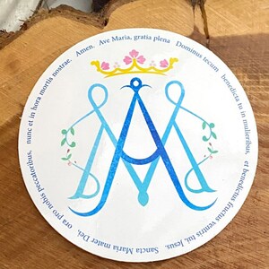 Stickers - Marian Auspice - Ave Maria, Catholic Sticker, Catholic Gift ...