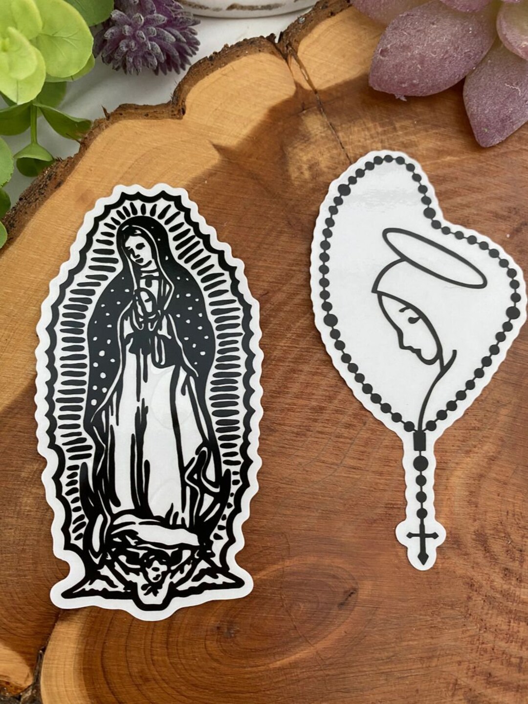 Stickers - Mother Mary Sticker, Our Lady of Guadalupe Sticker, Catholic ...