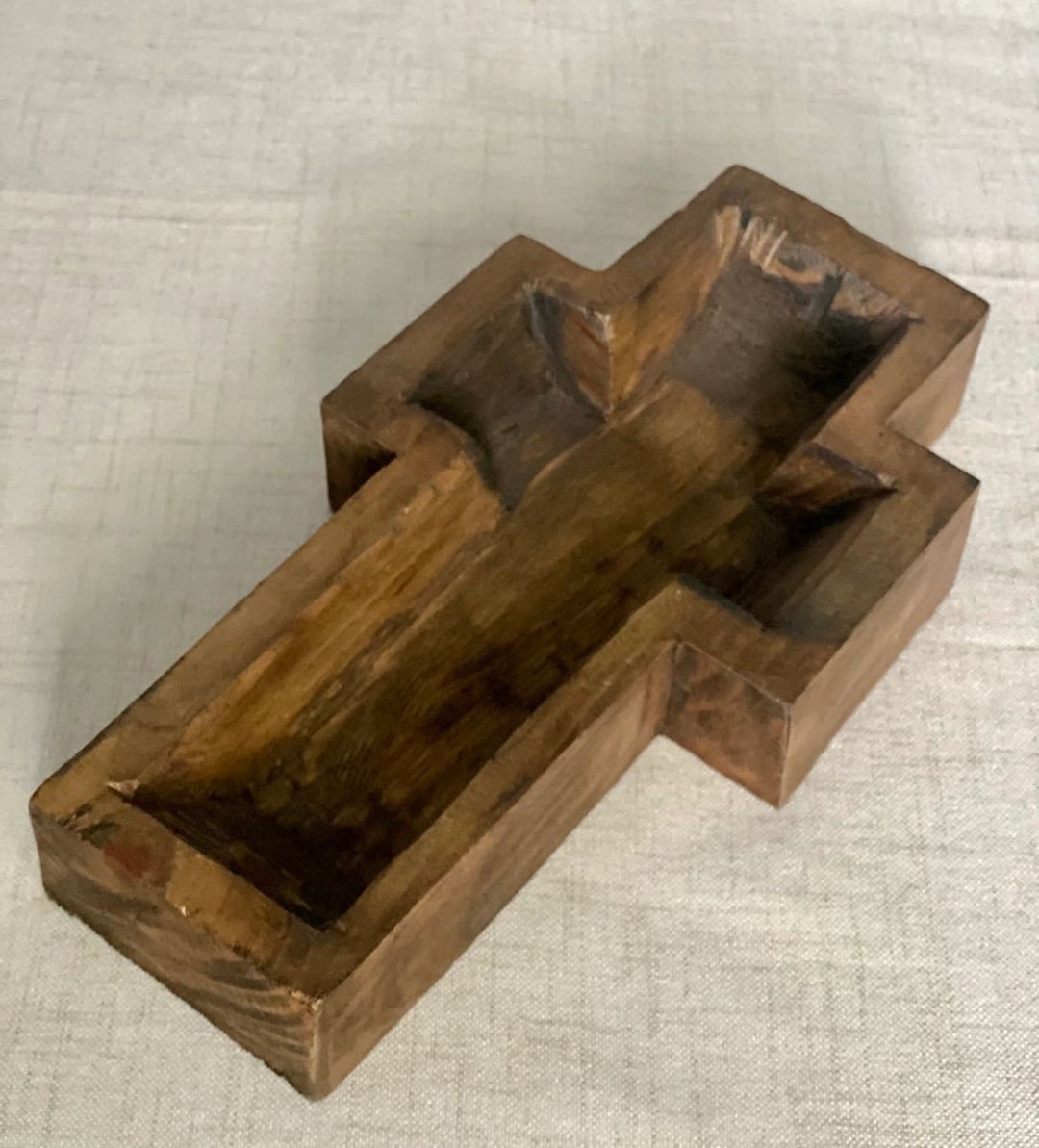 Blessing Bowls - Cross Hand-carved Prayer Bowl, 10" X 6" Wooden Cross ...