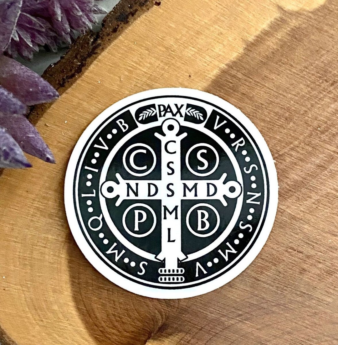 Stickers - Saint Benedict, Catholic Vinyl Stickers, Stocking Stuffers ...