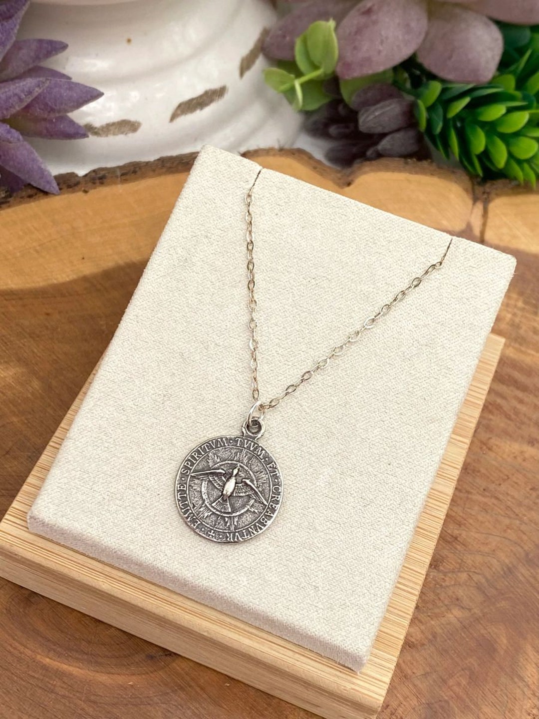 Necklace - Confirmation Gift- Holy Spirit Medal, Confirmation Necklace ...
