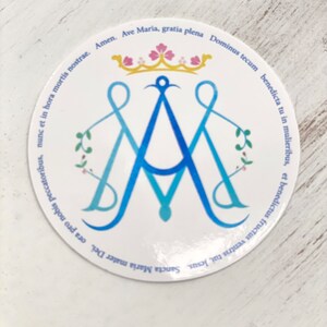 Stickers - Marian Auspice - Ave Maria, Catholic Sticker, Catholic Gift ...