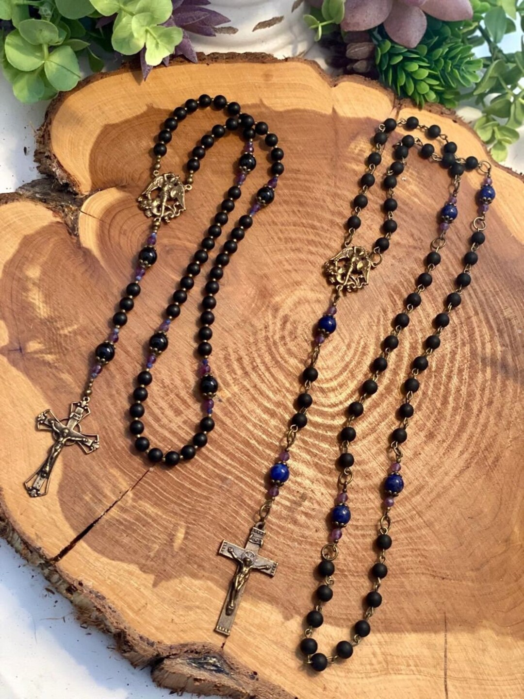 Rosary - Saint Michael Rosary, Archangel Michael Medal, Bronze Crucifix ...