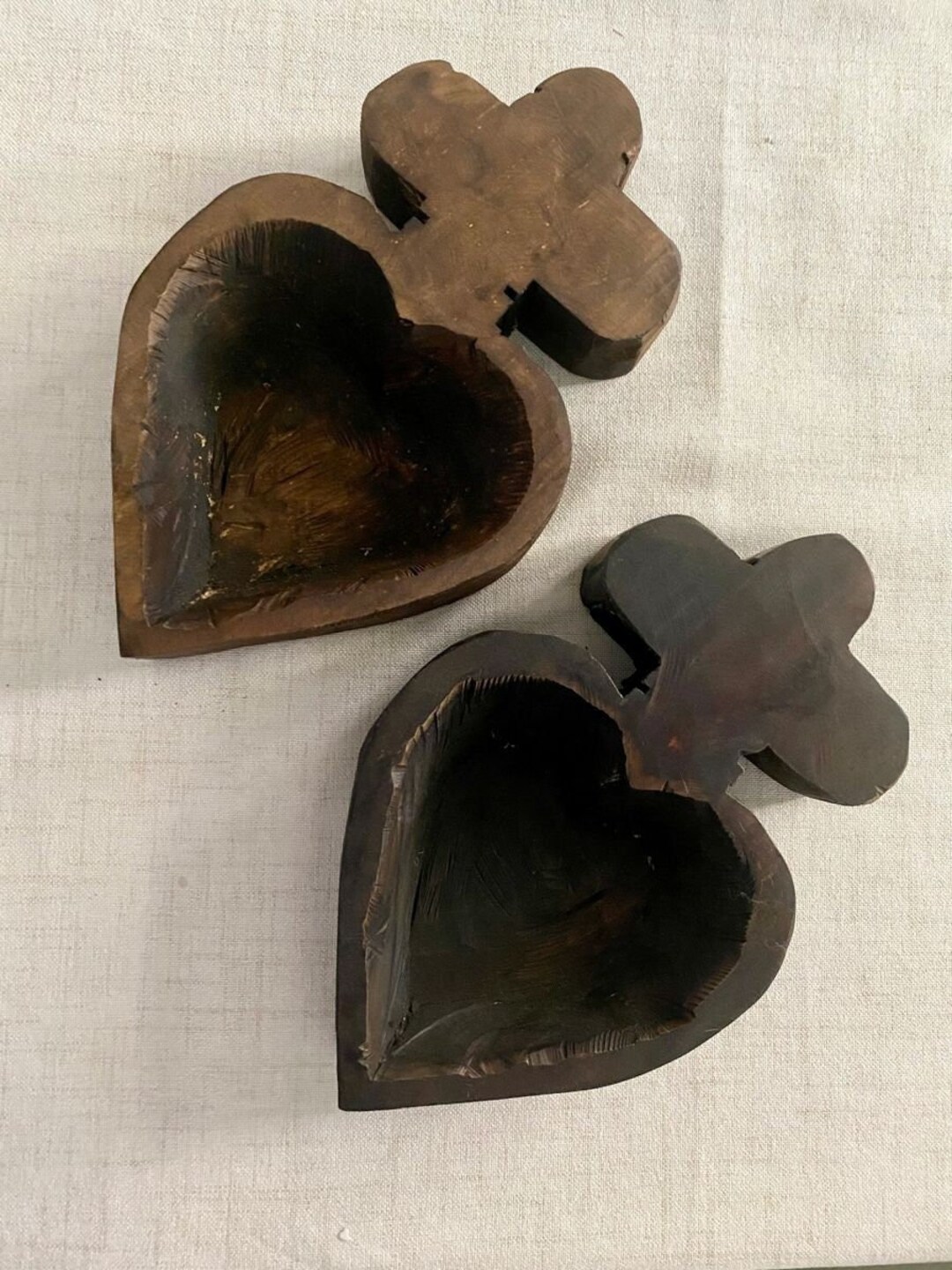 Blessing Bowls - Sacred Heart Wooden Bowl, Christian Decor, Heart Wood ...