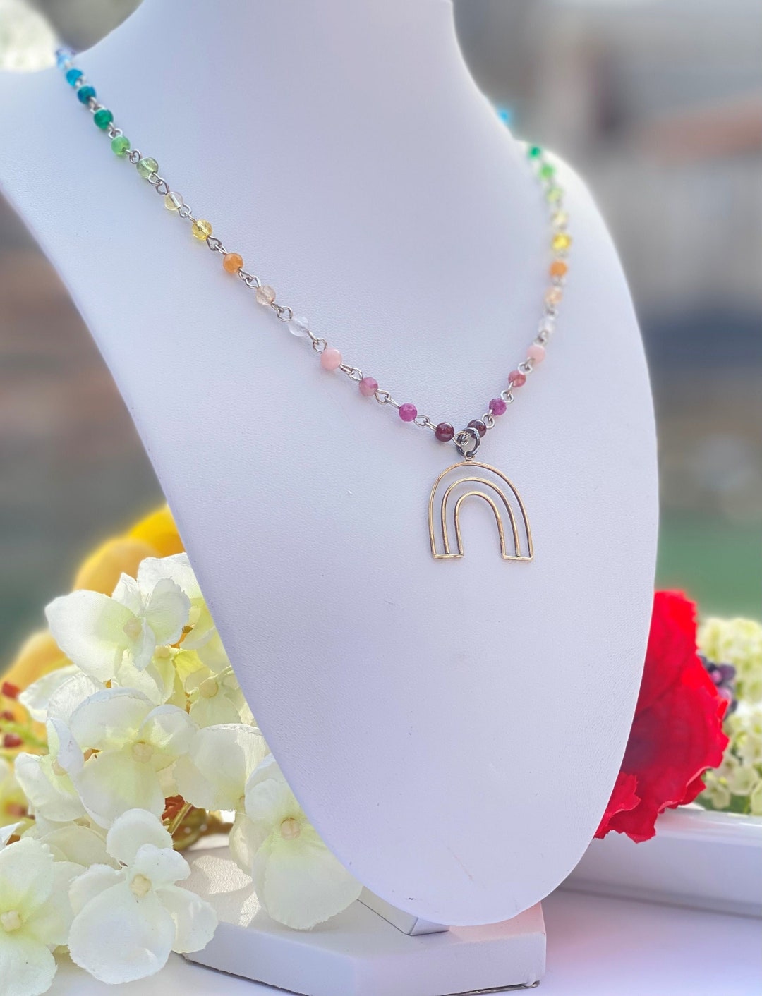Necklace - Promise Keeper - Rainbow Gemstone Chain, Sterling Silver ...