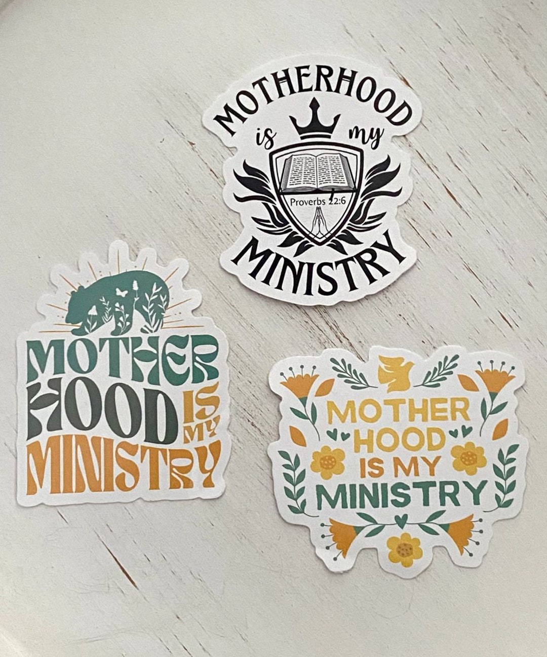 Stickers - Motherhood is My Ministry, 3" Durable Vinyl Sticker, Car ...