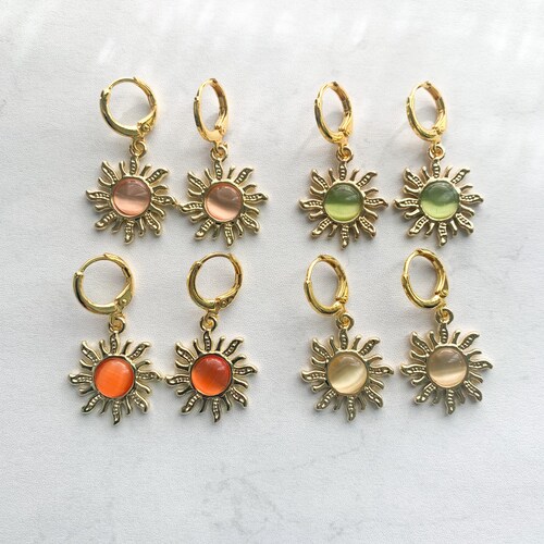 Gold Aztec Tuareg Hoop Earrings Ethnic Geometric Rustic - Etsy