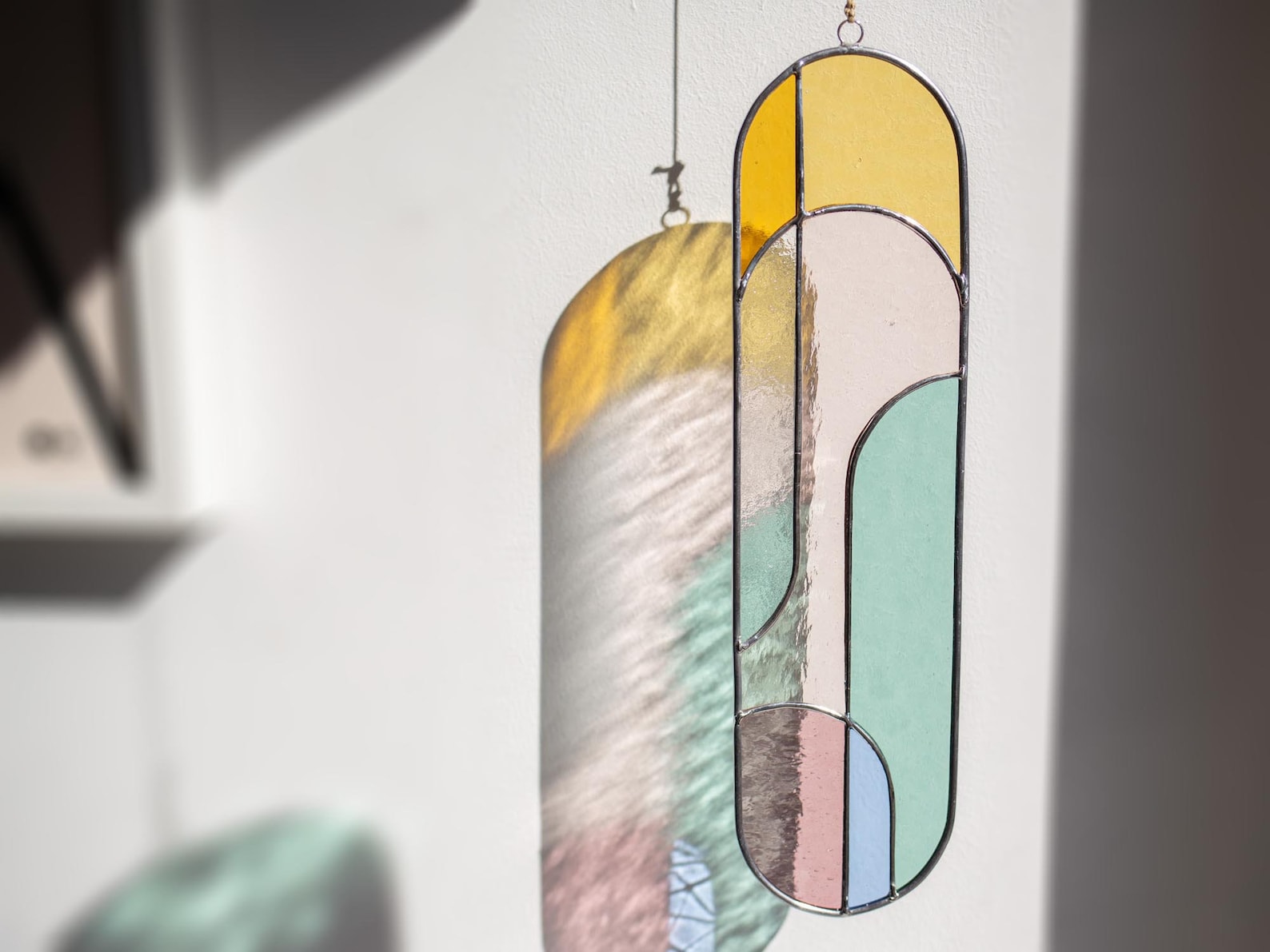 Modern Stained Glass Suncatcher 13x3,5 Inch , Window Decoration, Glass ...