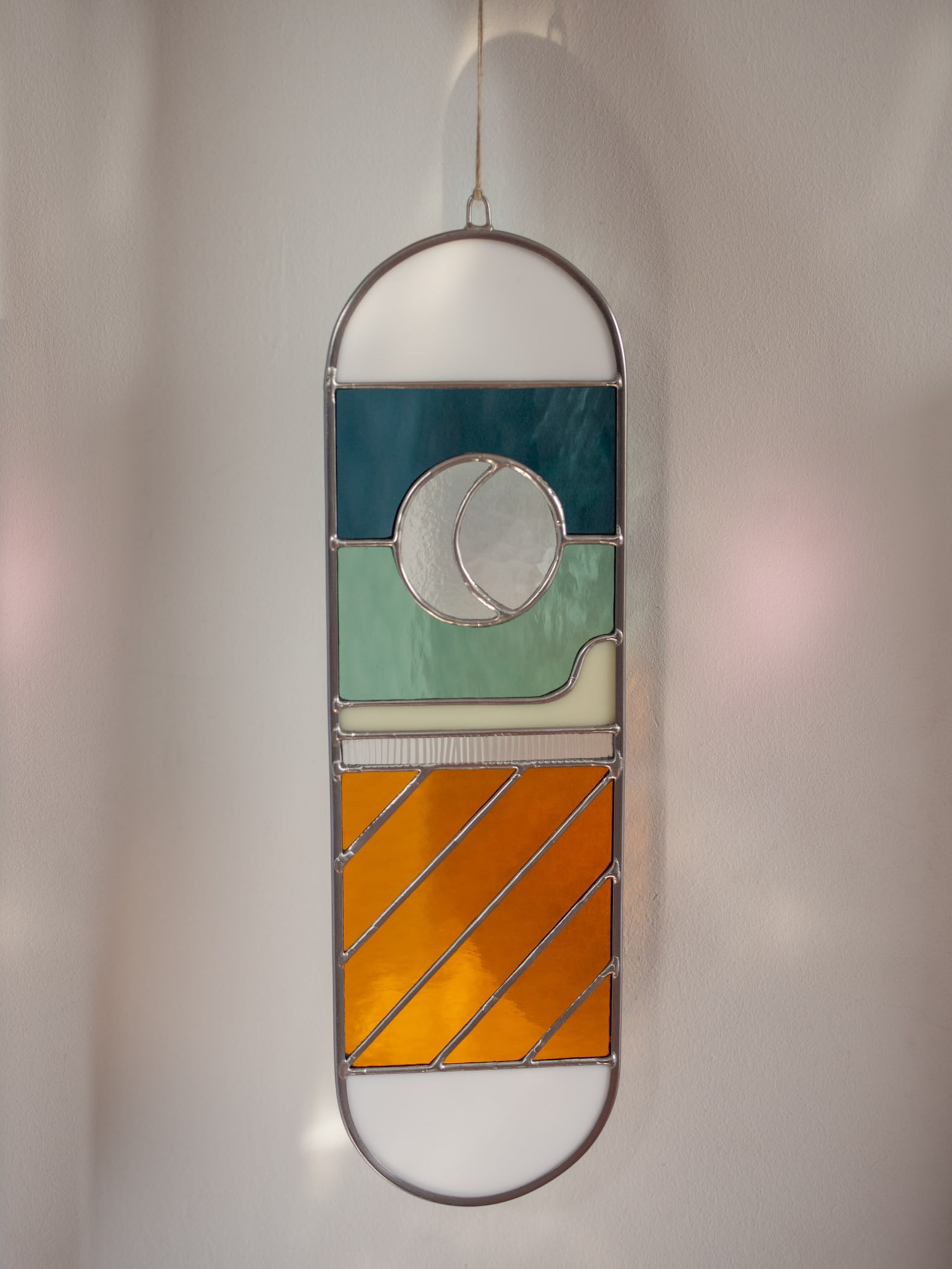 Boho Decor Stained Glass Suncatcher Boho Stained Glass Window - Etsy