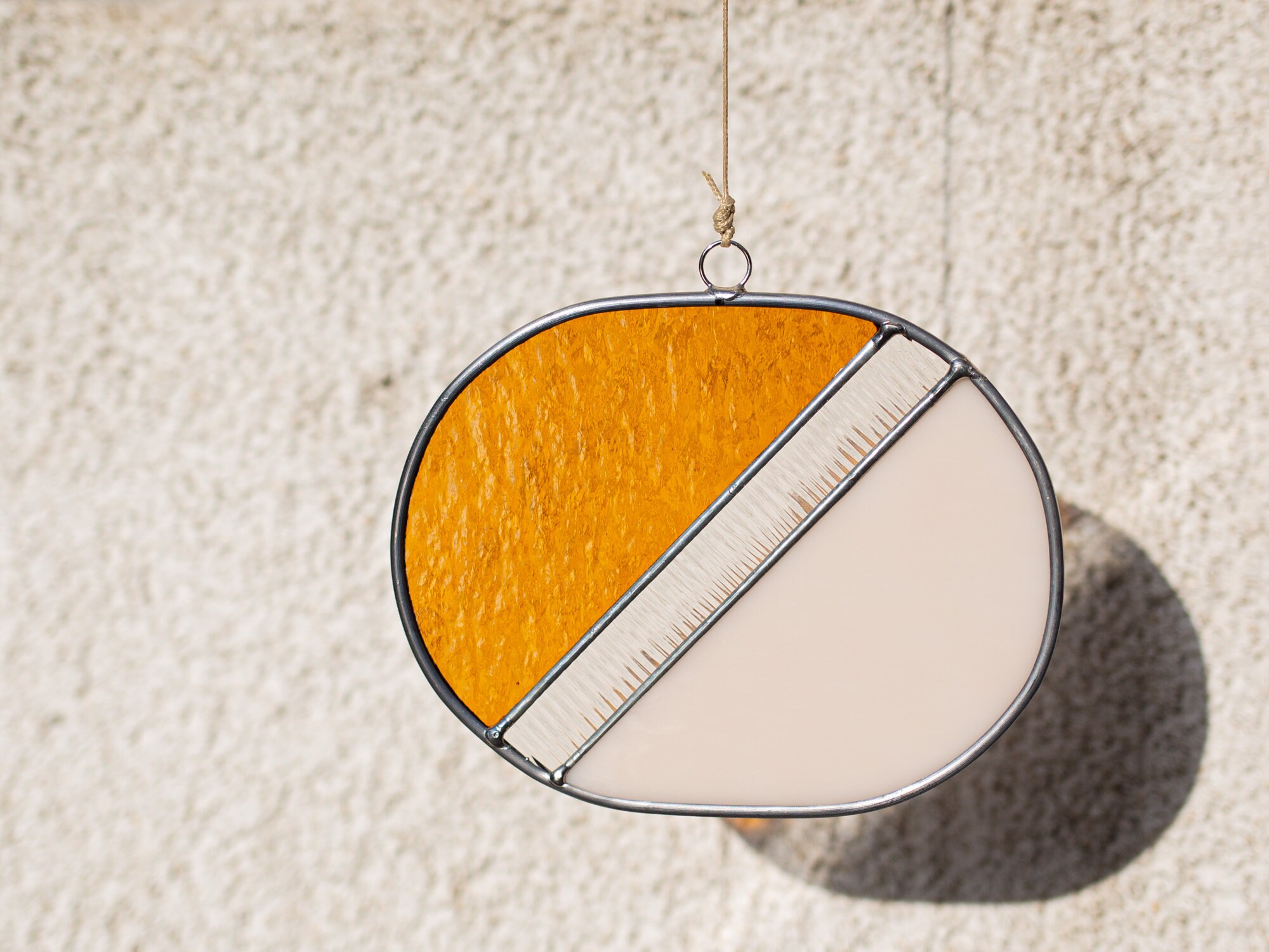 Stained Glass Window Hangings, Modern Suncatcher, Glass Wall Hanging - Etsy