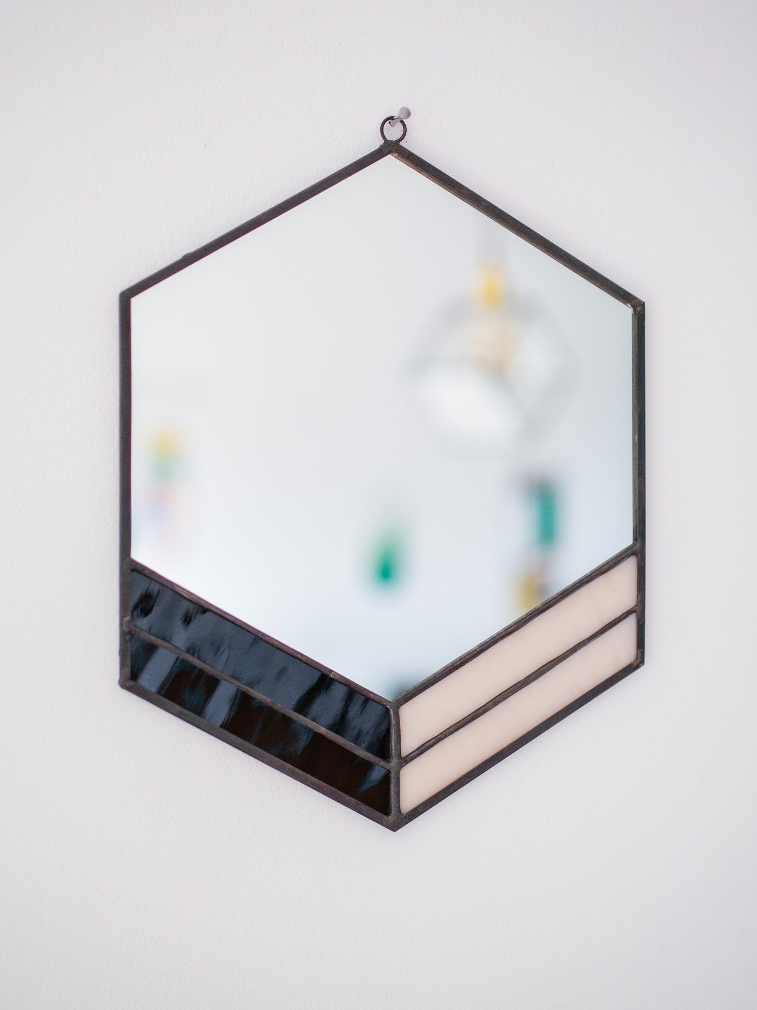 Stained Glass Mirror, Modern Mirror, Art Deco Style Wall Hanging - Etsy