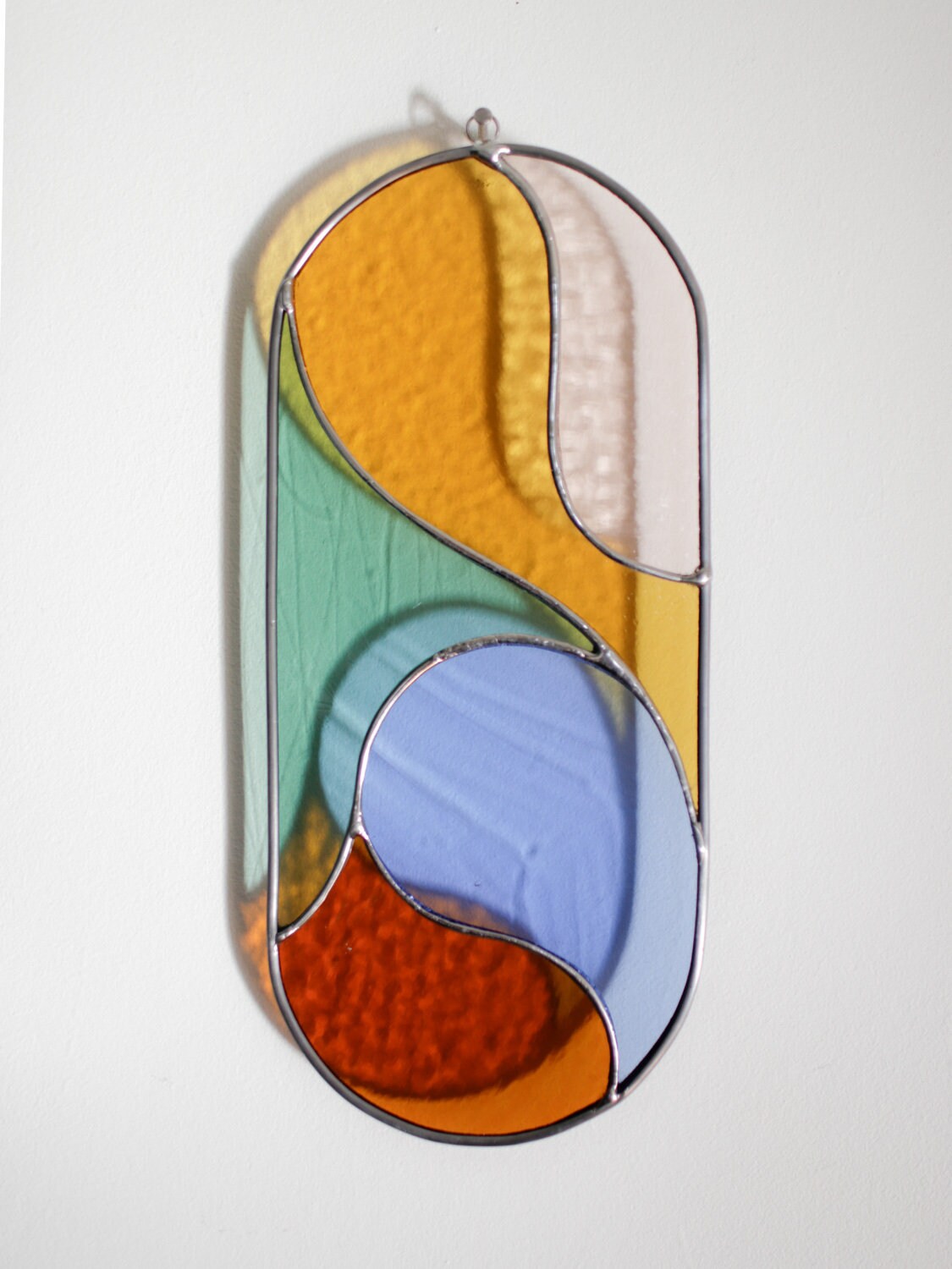 Abstract Stained Glass Suncatcher Window Decor Glass Wall - Etsy