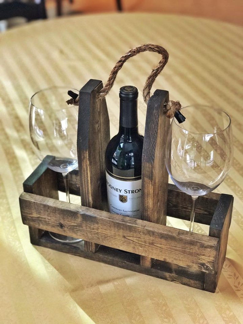 Custom Wine Caddy / Wine Carrier / Wine Decor - Etsy