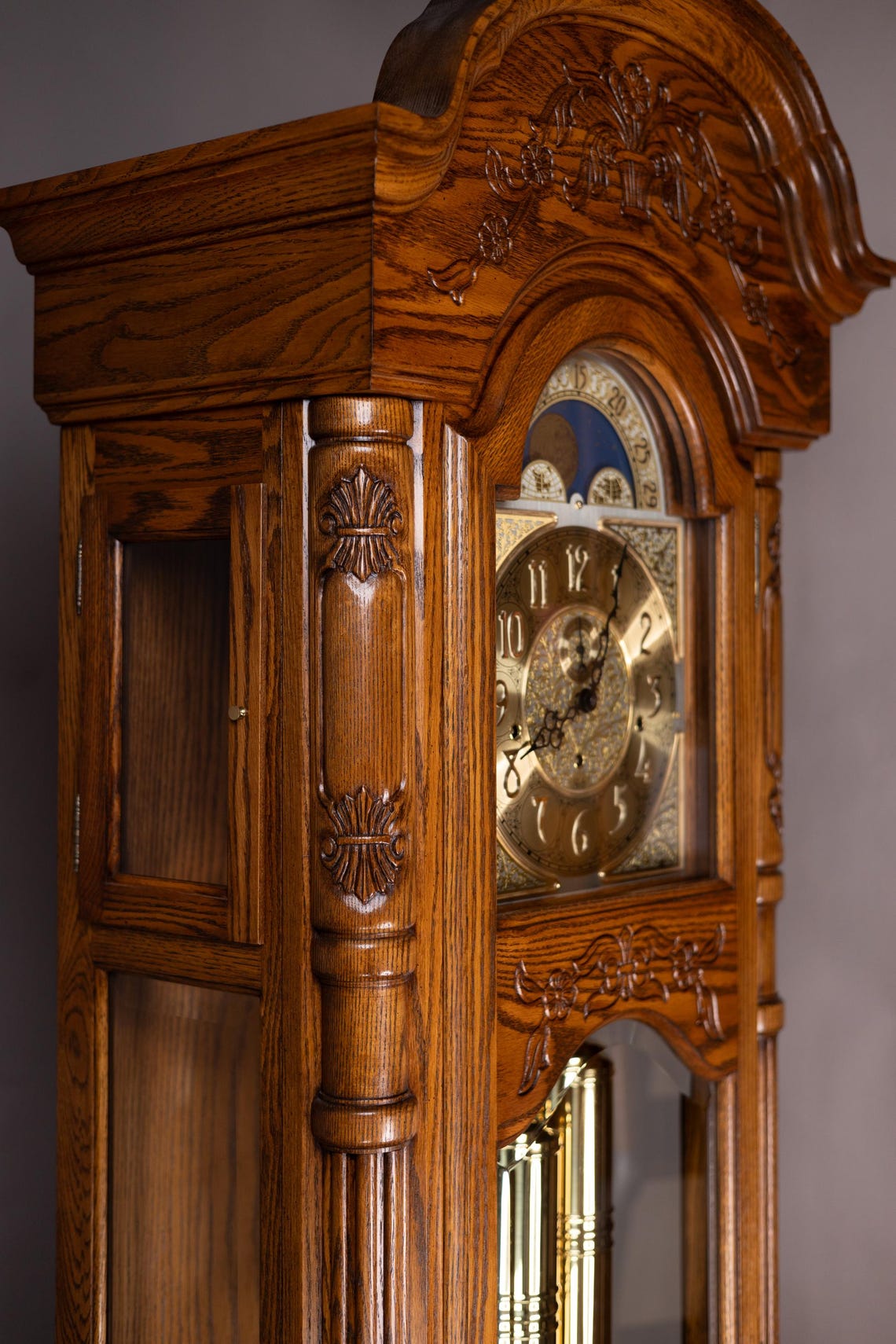 Oak Sligh Grandfather Clock - Etsy