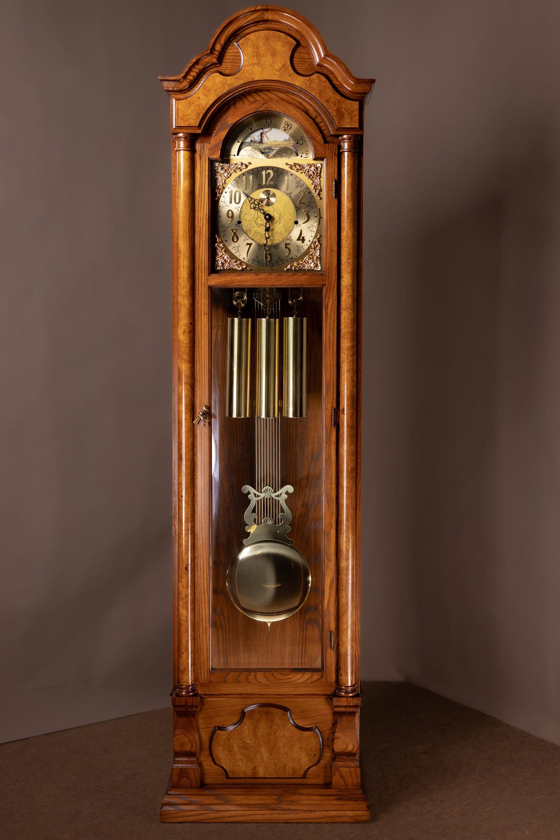 Elegant Colonial Grandfather Clock 1990's - Etsy
