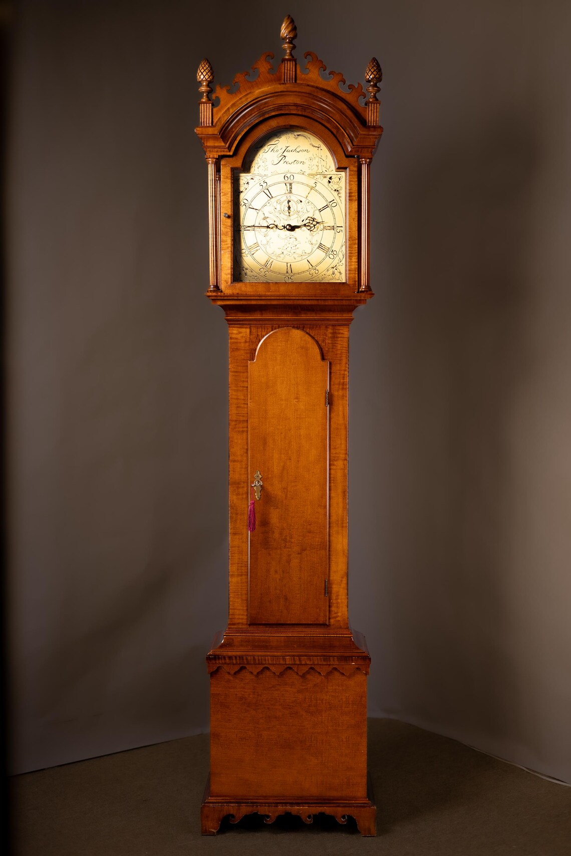 Elegant Tall Grandfather Clock With Engraved Dial - Etsy