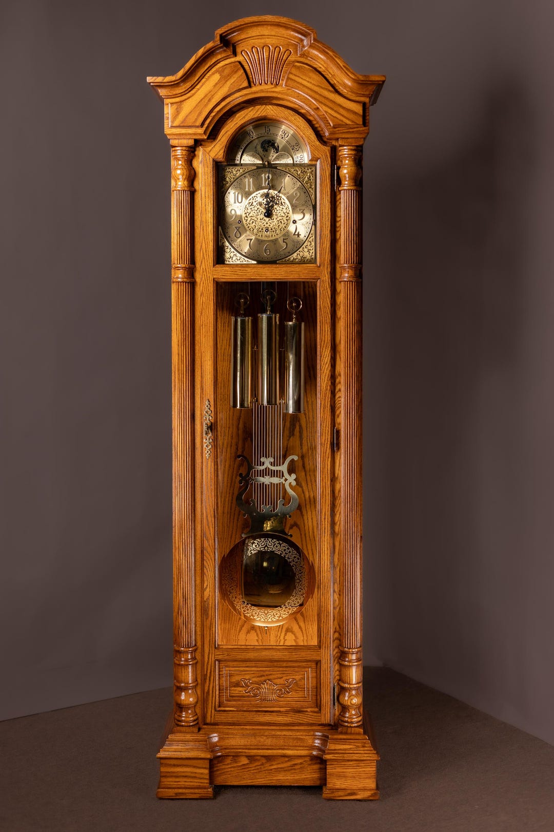 Vintage Sligh Grandfather Clock – Golden Oak,1980s - Etsy