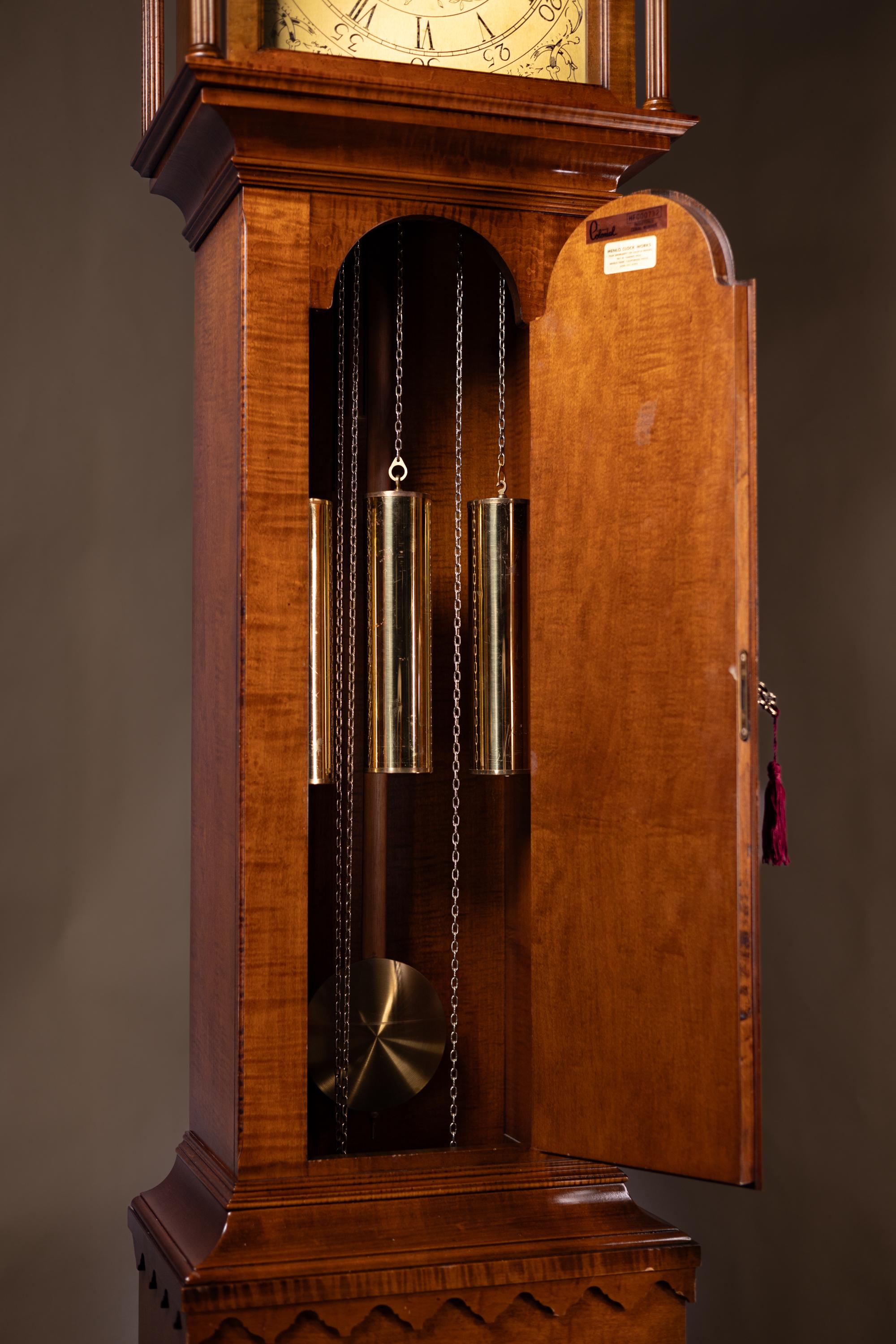 Elegant Tall Grandfather Clock With Engraved Dial - Etsy