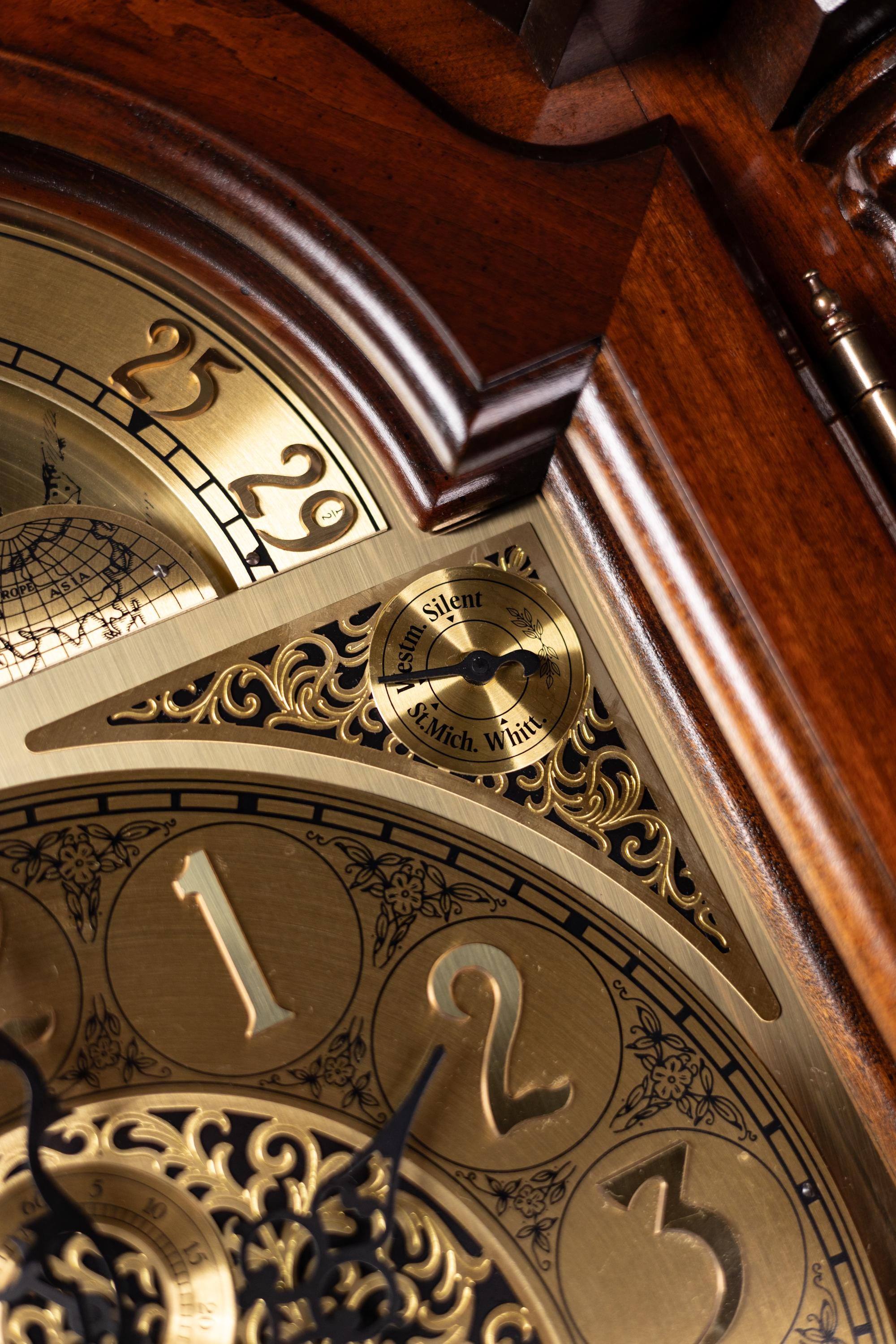 Sligh Grandfather Clock – Moon Phase Dial | Triple Chime | Rare ...