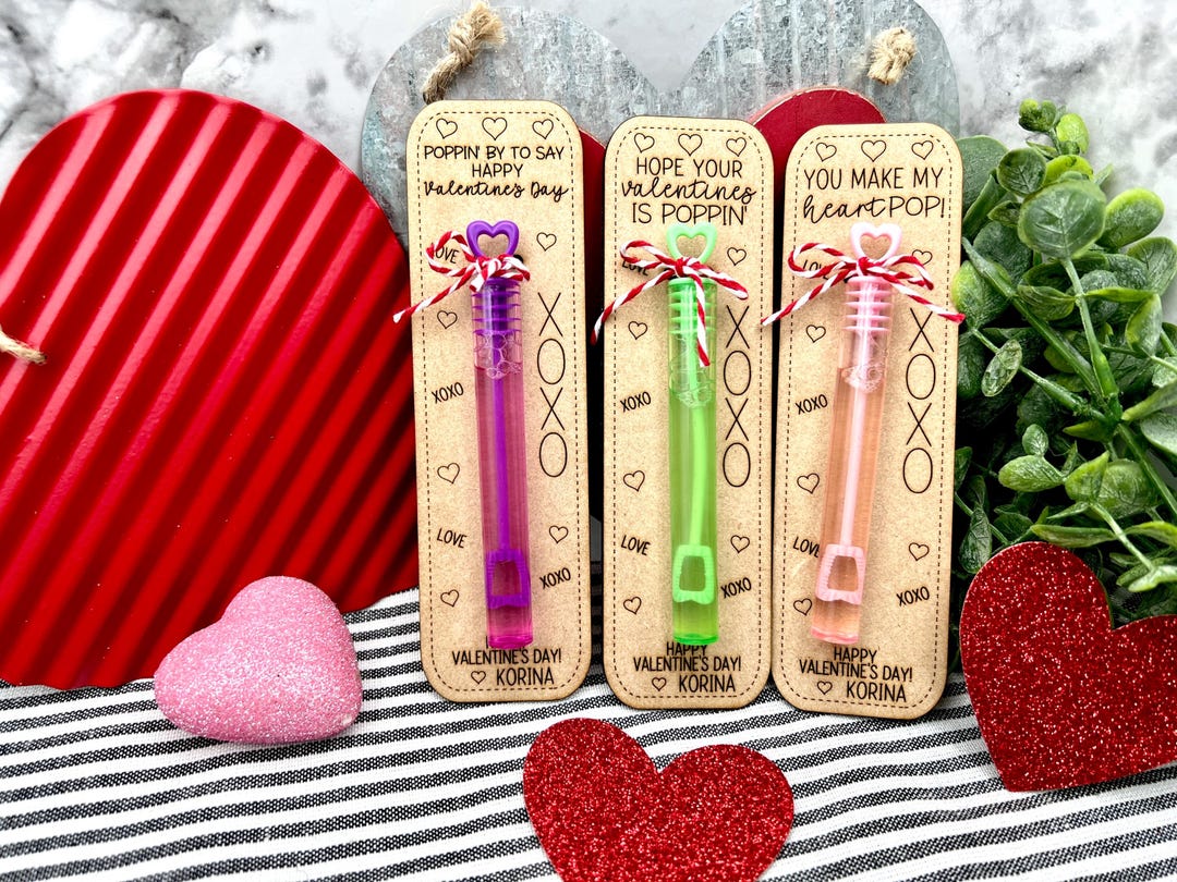 Bubble Valentines Day Card - Etsy