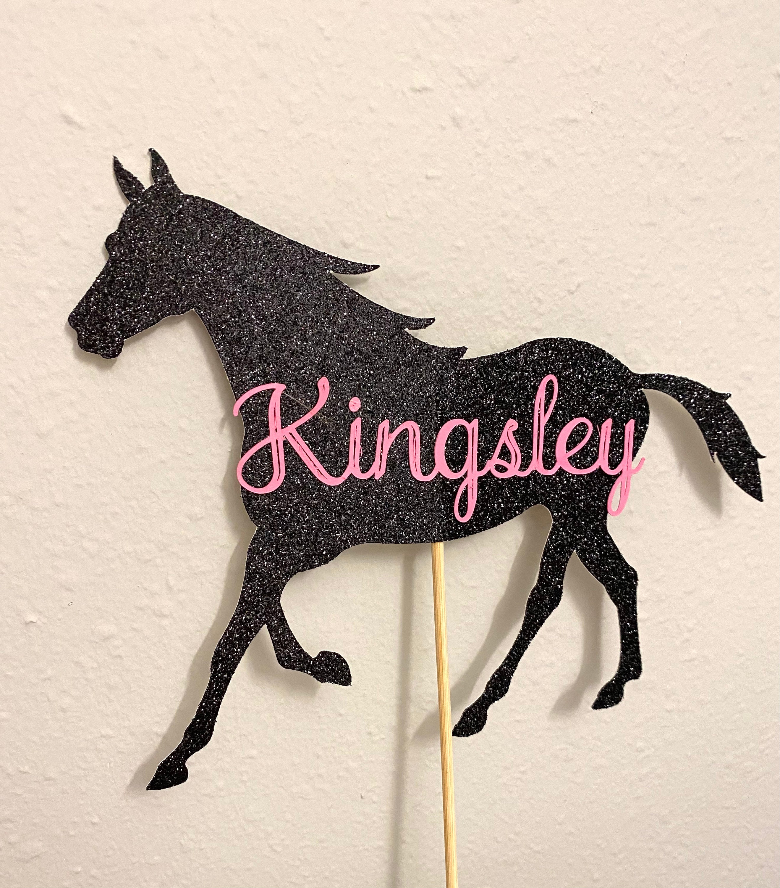 Topper de pastel de cumpleaños de caballo o centro de mesa de caballo ...