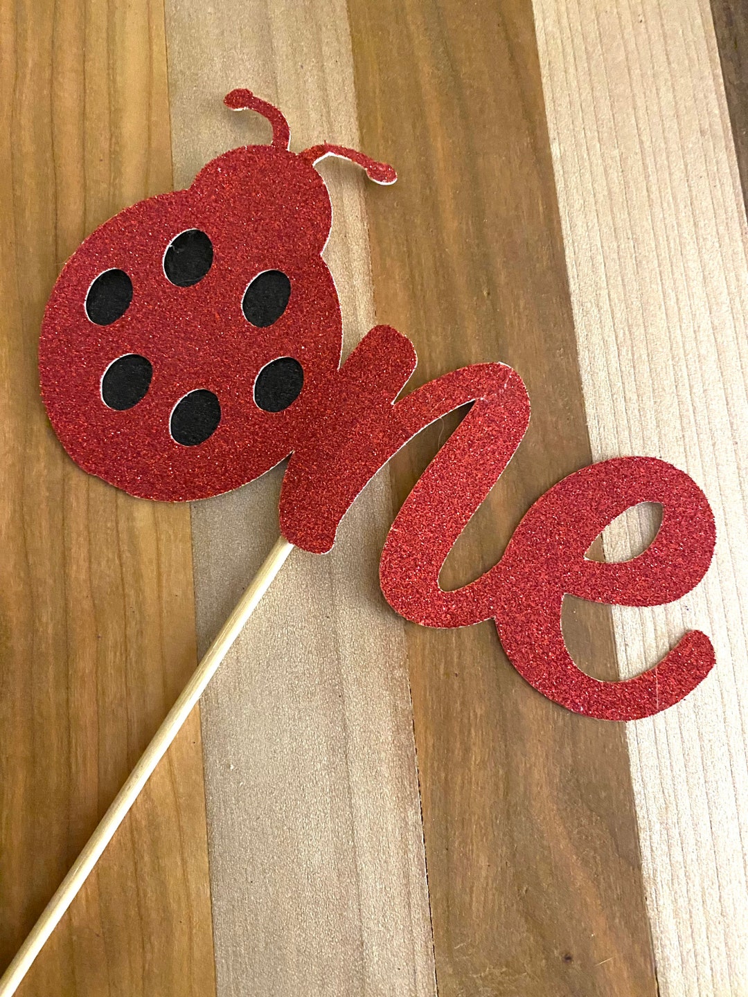 One Birthday Cake Topper, Ladybug Cake Topper, First Birthday Cake ...