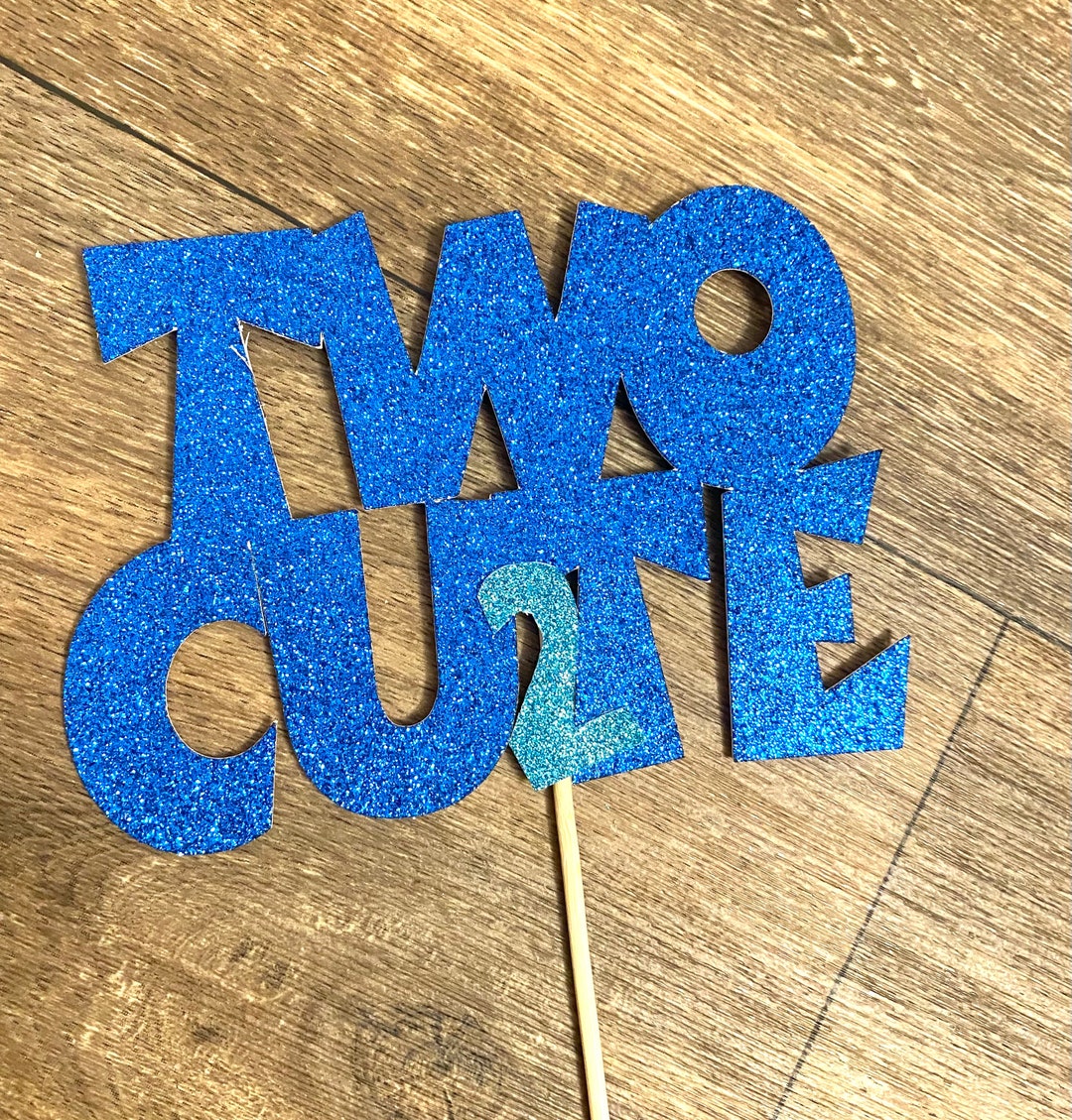 Two Cute Birthday Cake Topper, Toddler Birthday, Second Birthday, Too ...