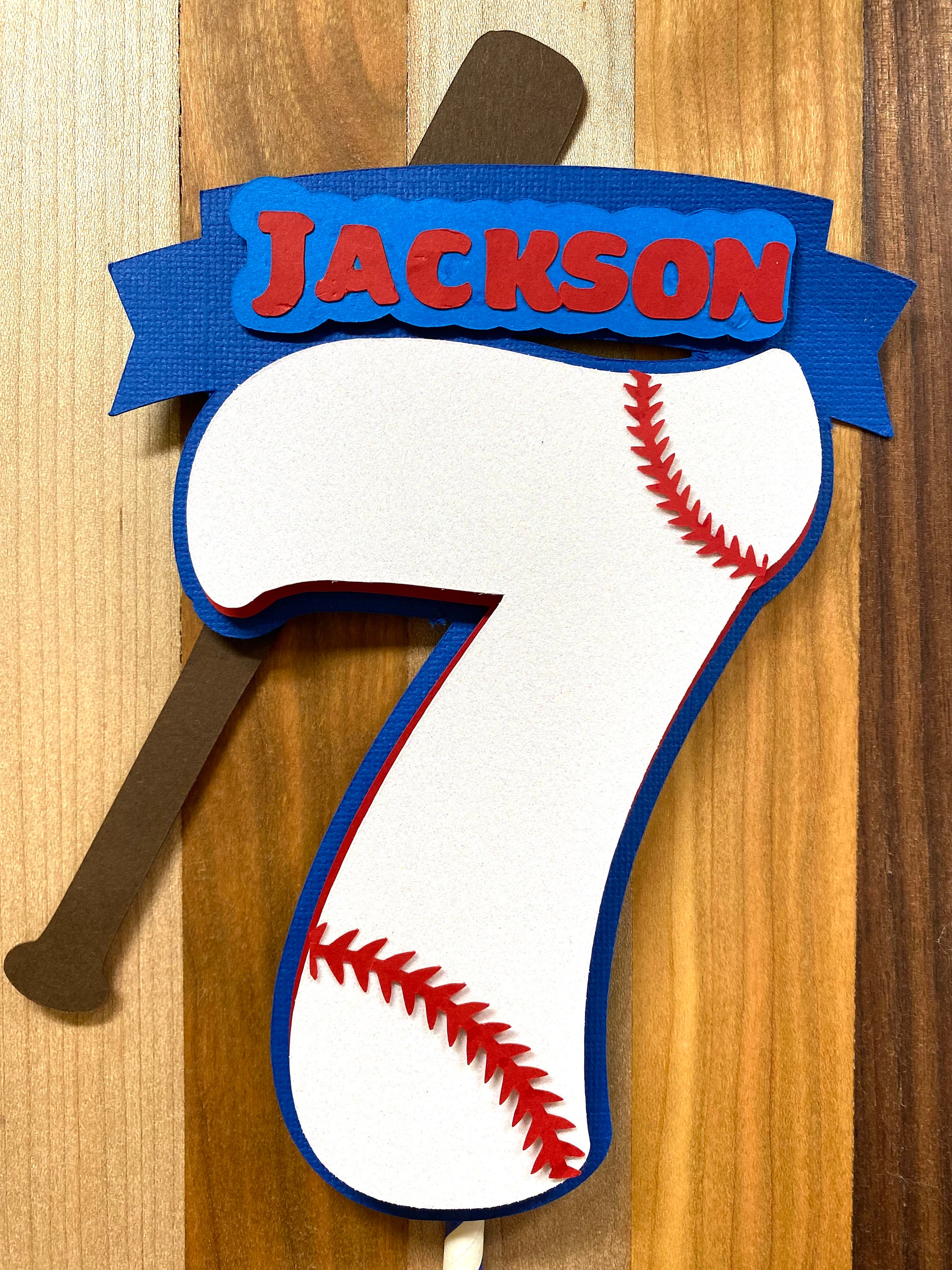 Baseball Cake Topper, Customized Name and Age Baseball Cake Topper ...