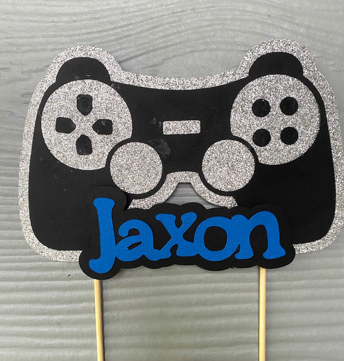 Gamer Cake Topper, Gaming Cake Topper, Customized With Name, Glitter ...
