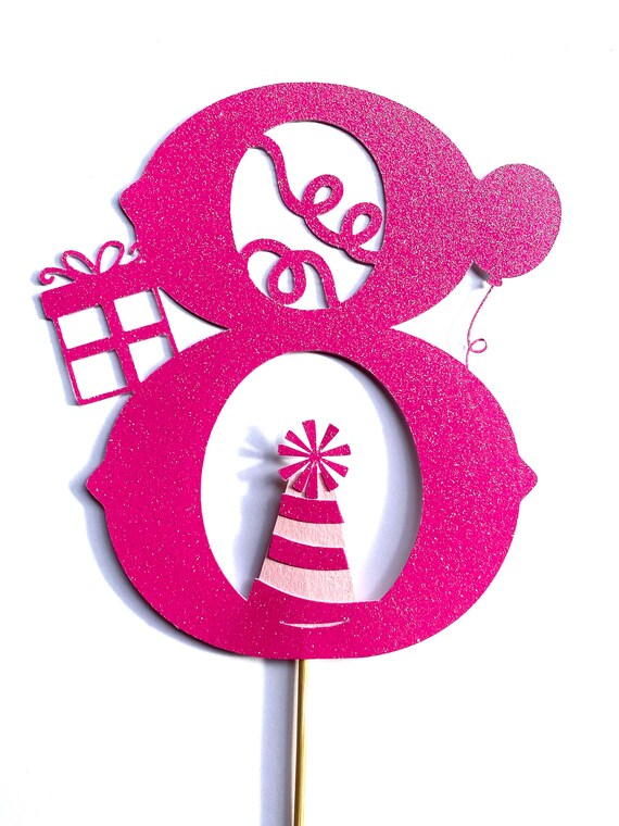 Birthday Number Cake Topper Glitter Cake Topper Age Cake - Etsy