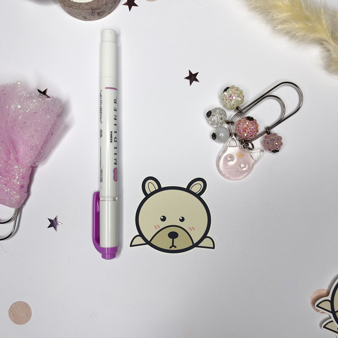 Cute Bear Die Cut Sticker| Cute Sticker| Journal Sticker| Planner ...