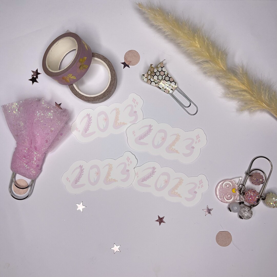 2023 Date Flower Die Cut Sticker|flower Stickers|planner Stickers ...