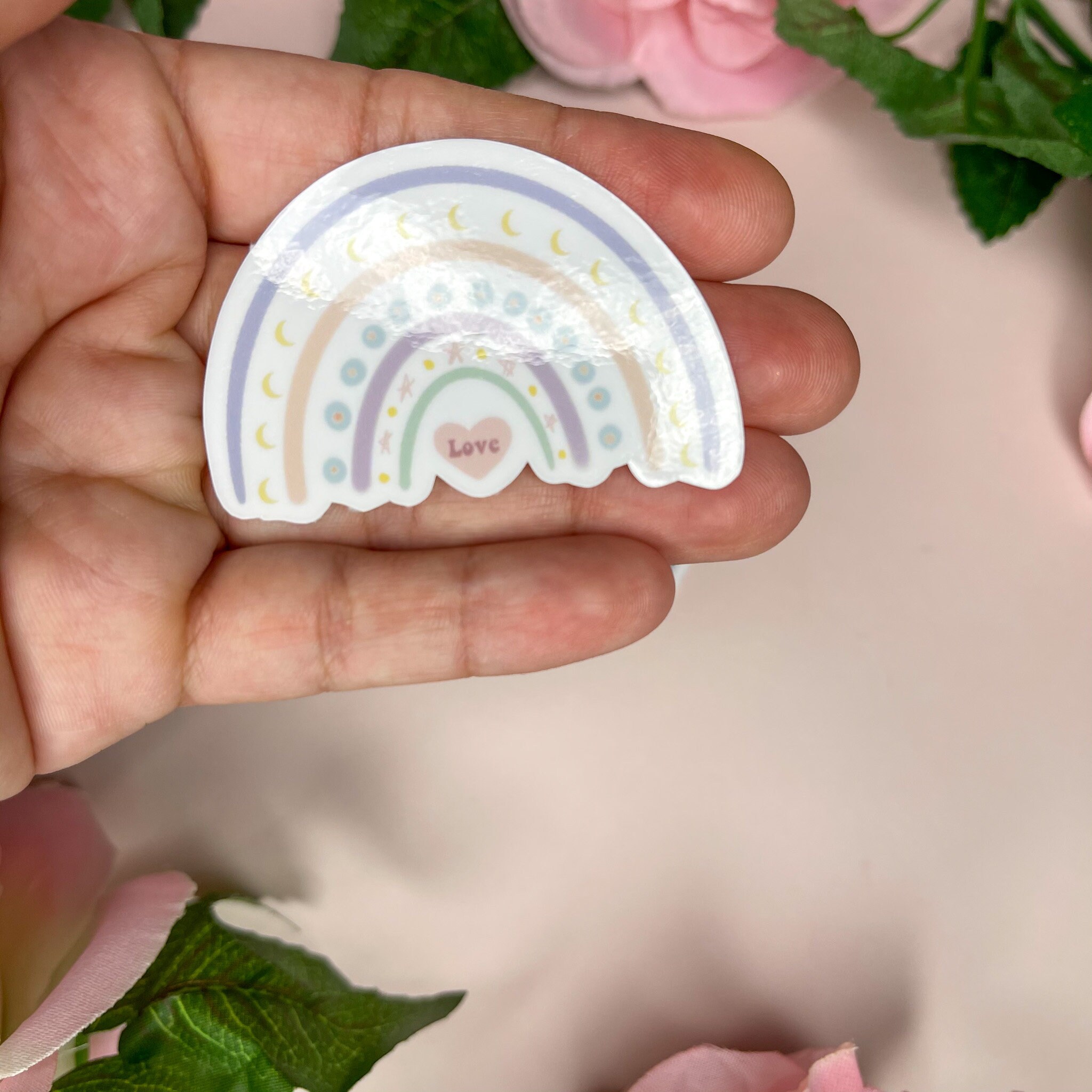 Pastel Rainbow Waterproof Sticker|laptop Sticker| Water Bottle Sticker ...